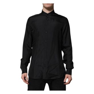 Dolce & Gabbana Homme, Chemises, Noir, Taille: XL Martini Dress Shirt