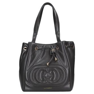 La Carrie Giant Logo Lederbeutel - - Bags - Damen - Grau - ONE SIZE