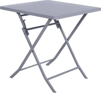 Hesperide Quadratischer klappbarer Gartentisch Greensboro Quarzgrau - 2 Plätze - Quarzgrau