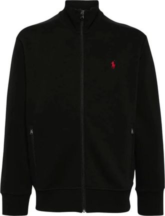 Polo Ralph Lauren Homme, Sweatshirts et sweats &agrave; capuche, Noir, Taille: M Cardigan en coton m&eacute;lang&eacute;