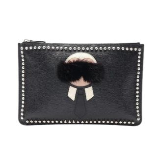 Fendi Pre-owned Karlito Leder Clutch Bag - - Pre-owned - Herren - Schwarzk - ONE SIZE