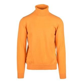Alpha Studio Dolcevita Pullover - - Knitwear - Herren - Orange - 2XL
