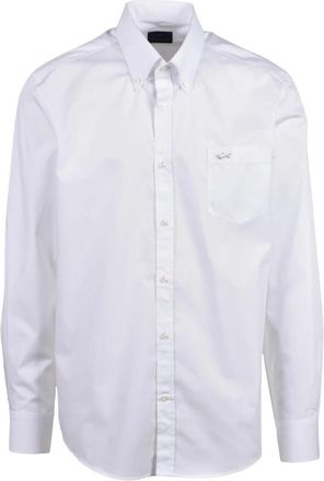 Paul & Shark Homme, Chemises, Blanc, Taille: 4XL Casual Shirt