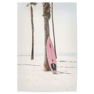 artboxONE Poster 60x40 cm Reise Pink Surfboard hochwertiger Design Kunstdruck - Bild pink Surfboard Girly modern