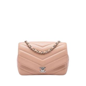 Chanel Pre-owned Chevron Envelope Crossbody Bag - - Pre-owned - Damen - Beige - ONE SIZE