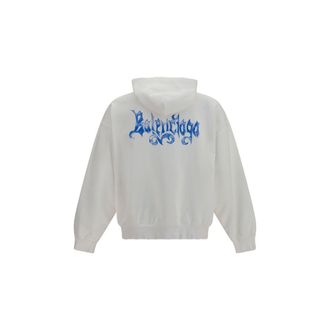 Balenciaga Mens White Cotton Sweatshirt Clothing