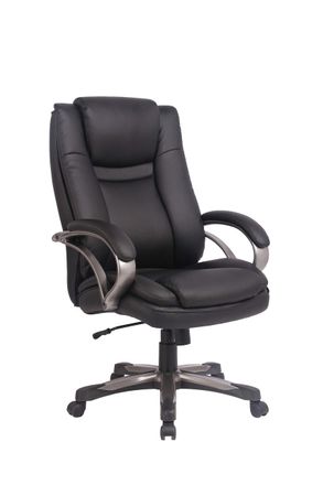 Byliving Chefsessel Bruno-XXL/bis 150 kg belastbar/Kunststoff anthrazit/Wippmechanik mit H&auml;rtegradeinstellung/H&ouml;henverstellung/Gebremste Sicherheitsrollen/B 71