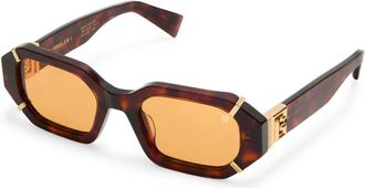 Balmain Emblem I Bps212 C Sonnenbrille - - Accessories - Damen - Braun - 52 MM