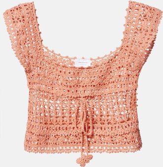 Anna Kosturova Cropped-Top Deauville aus H&auml;kelstrick