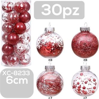 Trade Shop Trade Shop Traesio - Trade Shop - set 30 palline natalisationen 6 cm adoptionen f&uuml;r natal albero XC-8233