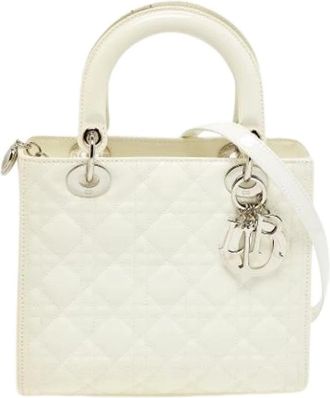 Dior Sac &agrave; main en cuir Pre-owned - Femme - Pre-owned - Blanc - Taille: ONE Size