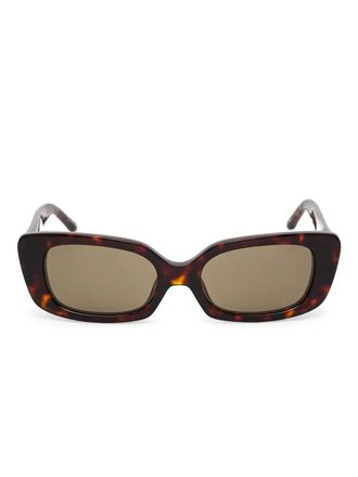 Magda Butrym lunettes de soleil &agrave; monture rectangulaire - Marron