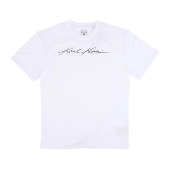 Karl Kani Homme, Tops, Blanc, Taille: XL Autograph Heavy Jersey Boxy Tee