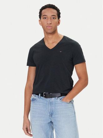 Tommy Jeans T-Shirt DM0DM04410 Schwarz Regular Fit