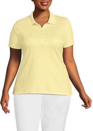 Lands End Supima-Poloshirt, Damen, Größe:48-50 plus, Gelb, Baumwolle, by Lands End