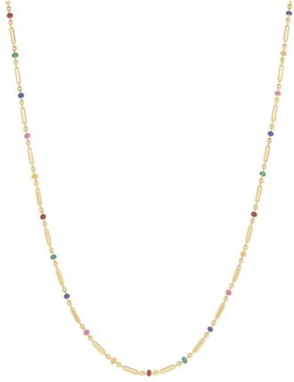 Luxenter Halskette aus mehrfarbigem Kristall, 18 Karat Gelbgold - Ukdra, Ajustable, Metall, Kristall