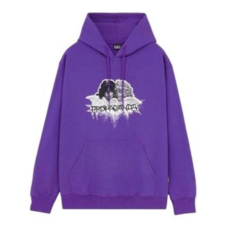 PROPAGANDA Unschuldiger Hoodie mit Siebdruck - - Sweatshirts & Hoodies - Herren - Lila - L