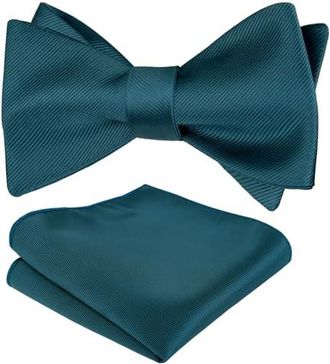 Alizeal Ensemble de noeud papillon et carr&eacute; de poche pour homme &agrave; pois, taille unique
