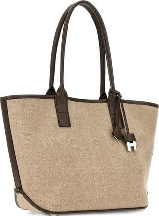 Hogan Femme, Sacs, Beige, Taille: ONE Size Kbw01Ta2200U W87E03 Top Handle Charm Tote