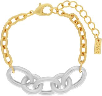 Dansk Copenhagen Modernes 2-Ton-Link-Armband - - Accessories - Damen - Gelb - ONE SIZE