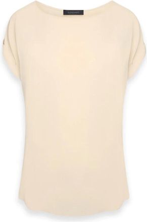 Elena Miro Femme, Blouses et Chemises, Beige, Taille: 52 FR Blouse en cr&ecirc;pe de Chine