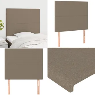 vidaXL Vidaxl - Kopfteile 2 Stk. Taupe 100x5x78/88 cm Stoff - Bettkopfteile - Kopfteil - Bettsofa - Wohnaccessoires - Wohnzimmer Dekoration - Home & Living