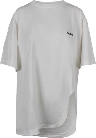 The Attico Femme, Tops, Blanc, Taille: 38 FR T-shirt oversize avec fente lat&eacute;rale