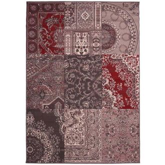 Un amour de tapis Unamourdetapis - Tapis salon et chambre 140x200 gris rectangle tiss&eacute; motif baroque AF1 nybro