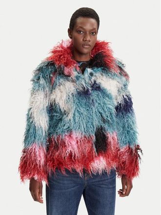 Desigual Pelzmantel Cloud Lacroix 25WWEW02 Bunt Loose Fit