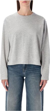 Polo Ralph Lauren Femme, Tops, Gris, Taille: 38 FR Long Sleeve Hauts
