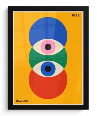 MuchoWow © Bild auf Leinwand 30x40 cm Schlafzimmer Bilder Badezimmer Wand Deko Wohnzimmer Modern Wanddeko Bilderwand Geschenk Bauhaus - Abstrakte Kunst - Vinta