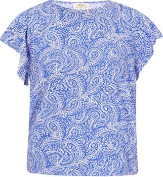Usha Bluse Frauen blau wei&szlig;