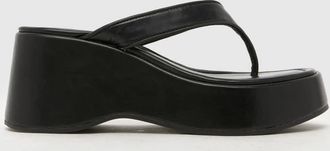 schuh Tonio - Tongs &agrave; semelle plateforme et entredoigt - Noir