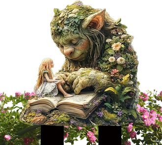 Generic Feengarten Erdspie&szlig; - 2D Acryl Zauberbaum Outdoor Deko f&uuml;r Mini G&auml;rten | Dekorativer Pfahl f&uuml;r Rasen, Blumentopf, Terrasse, Miniatur, Balkon, langlebi