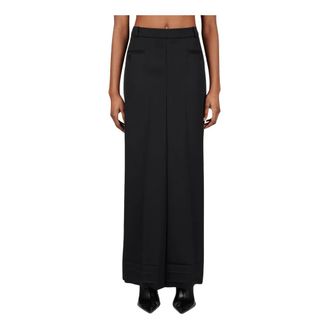 Balenciaga Hohe Taille Woll-Crepe Maxirock - - Skirts - Damen - Schwarzk - 2XS