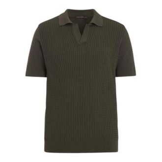 Oscar Jacobson Alf Struktur Polo aus Baumwolle - - Tops - Herren - Gr&uuml;n - L