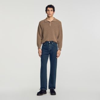 Sandro Verwaschene Regular-Fit-Jeans