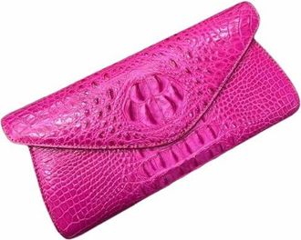 Generic Sac cabas pour femme en cuir de crocodile authentique, pochette enveloppe, sac &agrave; main bandouli&egrave;re en cuir dalligator v&eacute;ritable avec cha&icirc;ne