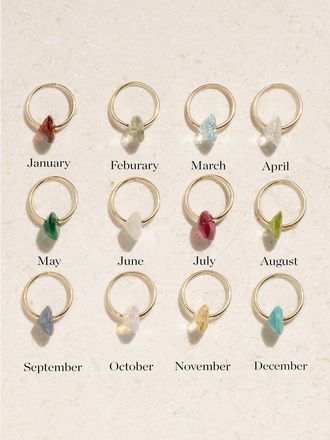 By Pariah Birthstone Einzelne Creole Aus Recyceltem 14 Karat Gold Mit Verschiedenen Steinen - Mehrfarbig