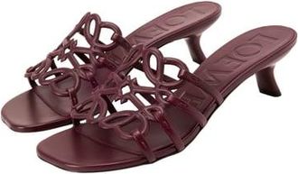 Loewe Mules Petal Anagram en cuir de veau souple