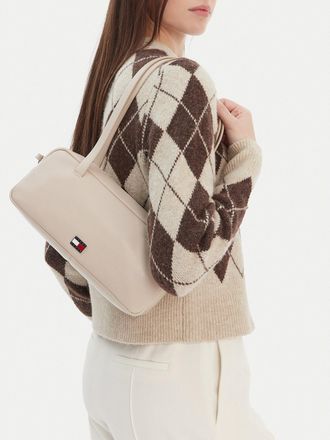 Tommy Jeans Handtasche Tommy Jeans Tjw City Shoulder Bag AW0AW18075 Beige