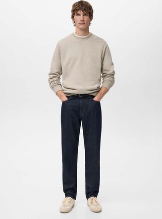 Mango Sweat en coton int&eacute;rieur soft-touch sable - Homme - XXL - MANGO MAN