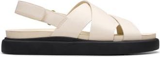 Clarks Femme Aristella Sun Sandale, Cream Leather, 39 EU