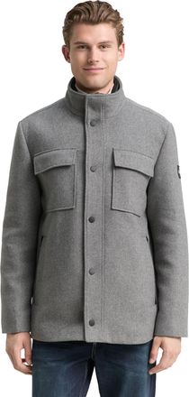 Tom Tailor Herren 1046984 2-in-1 Wolljacke mit Abnehmbarer Innenjacke, 30507-Light Stone Grey Wool Twill, XXL