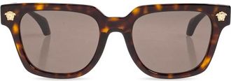 Versace Homme, Accessoires, Brun, Taille: 52 MM Lunettes de soleil rectangulaires