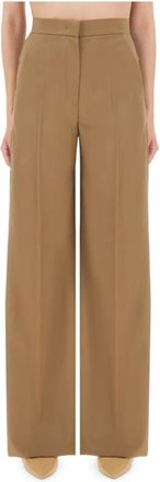 Max Mara Femme, Pantalons, Beige, Taille: 36 FR Pantalon Tailleur Jambe Large