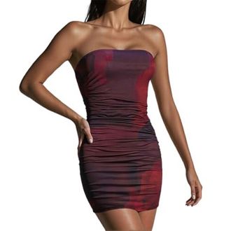 Generic Robe Soiree Femme Chic Robe Cocktail Robe Moulante Imprimée Printemps/Été Nouveauté Tendance pour Femmesrobe de Soirée Robe de Bal