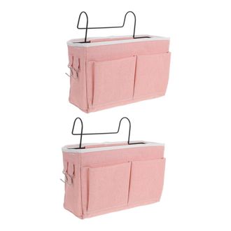 DOITOOL 2 St&uuml;ck H&auml;ngende Aufbewahrungstasche aus Robustem Stoff mit Mehreren Taschen f&uuml;r Bett B&uuml;cher Magazin Organizer f&uuml;r Studentenwohnheim Hochbett und Schl