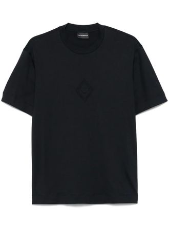 Emporio Armani t-shirt à logo embossé - Bleu