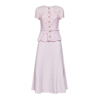Self Portrait Femme, Robes, Rose, Taille: 36 FR 020M Midi Dress